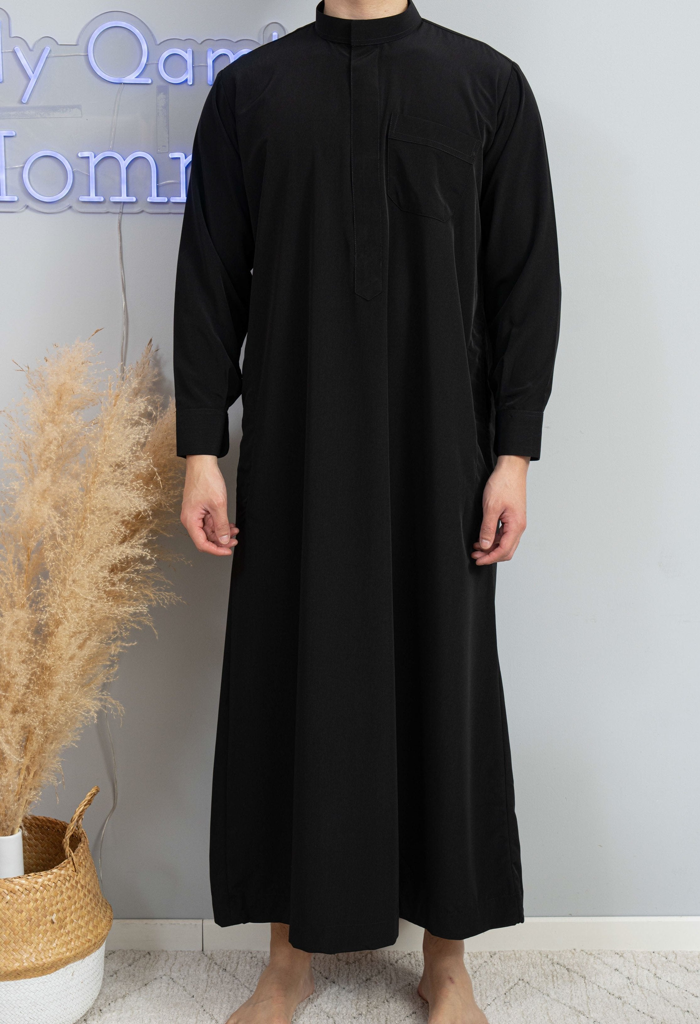 Qamis Saoudien noir Premium - Al Emad – My Qamis Homme