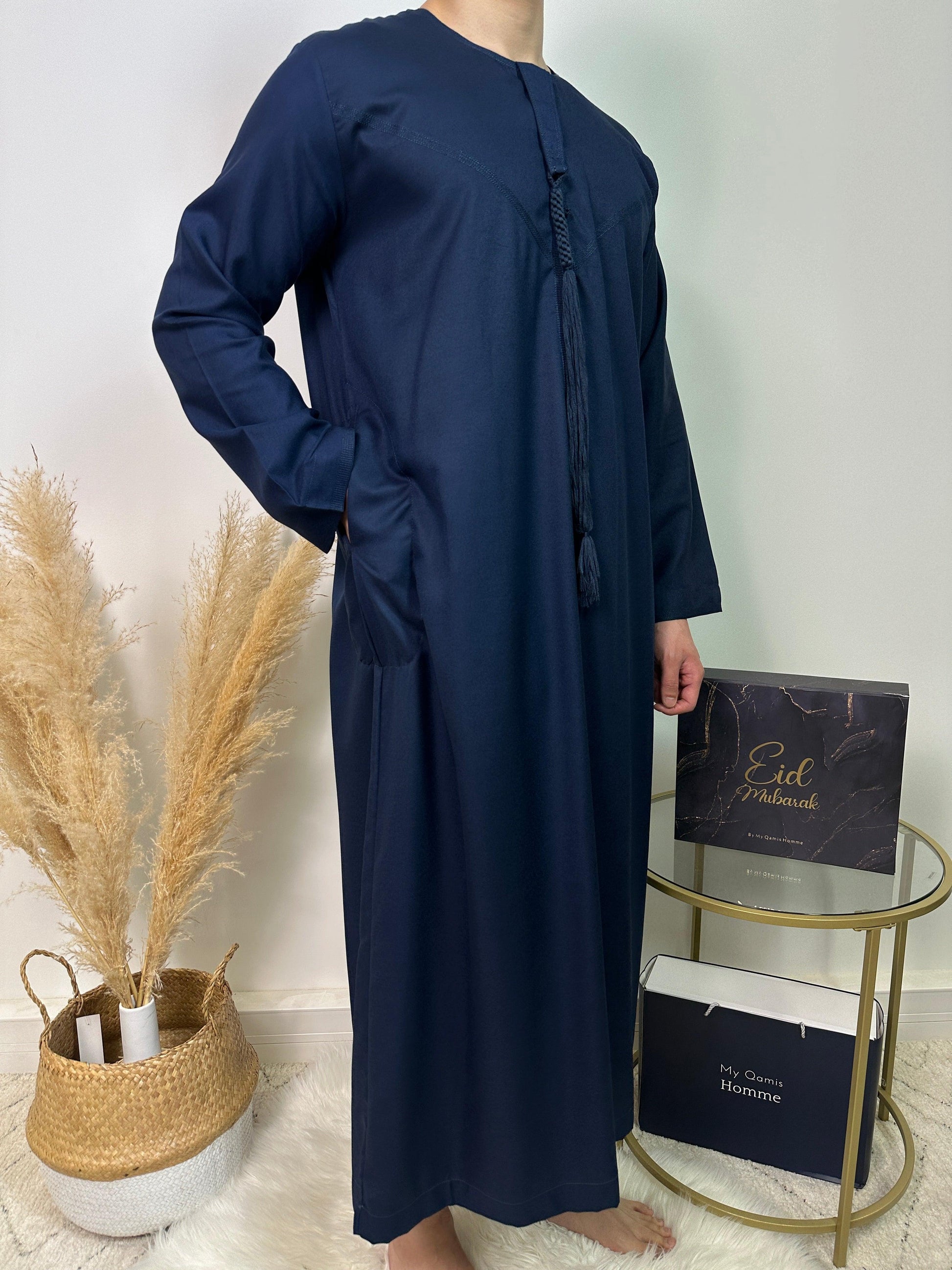 Qamis Dubai - Bleu Marine - Al Emad – My Qamis Homme