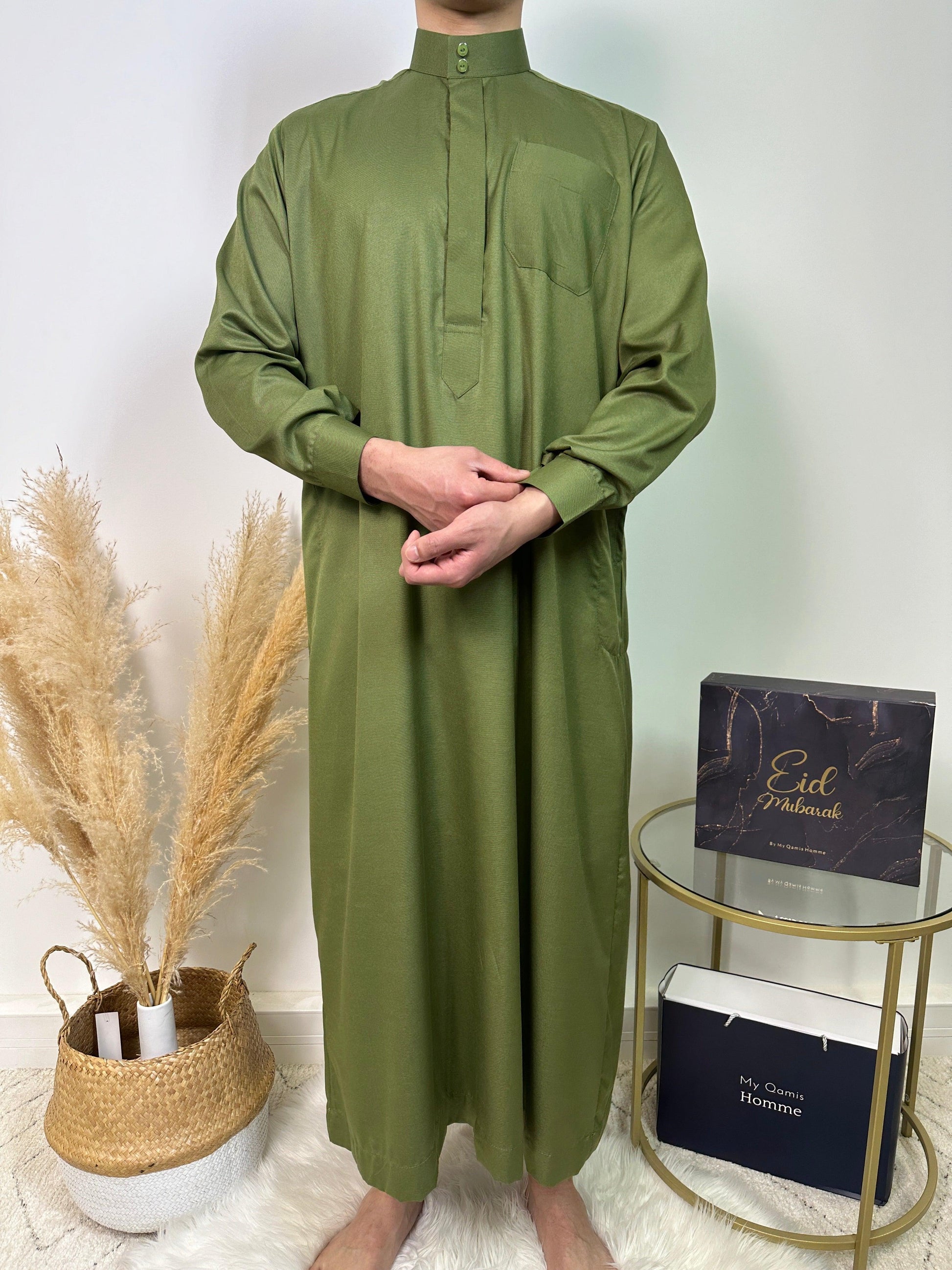 Qamis Saoudien - Kaki - Al Emad – My Qamis Homme