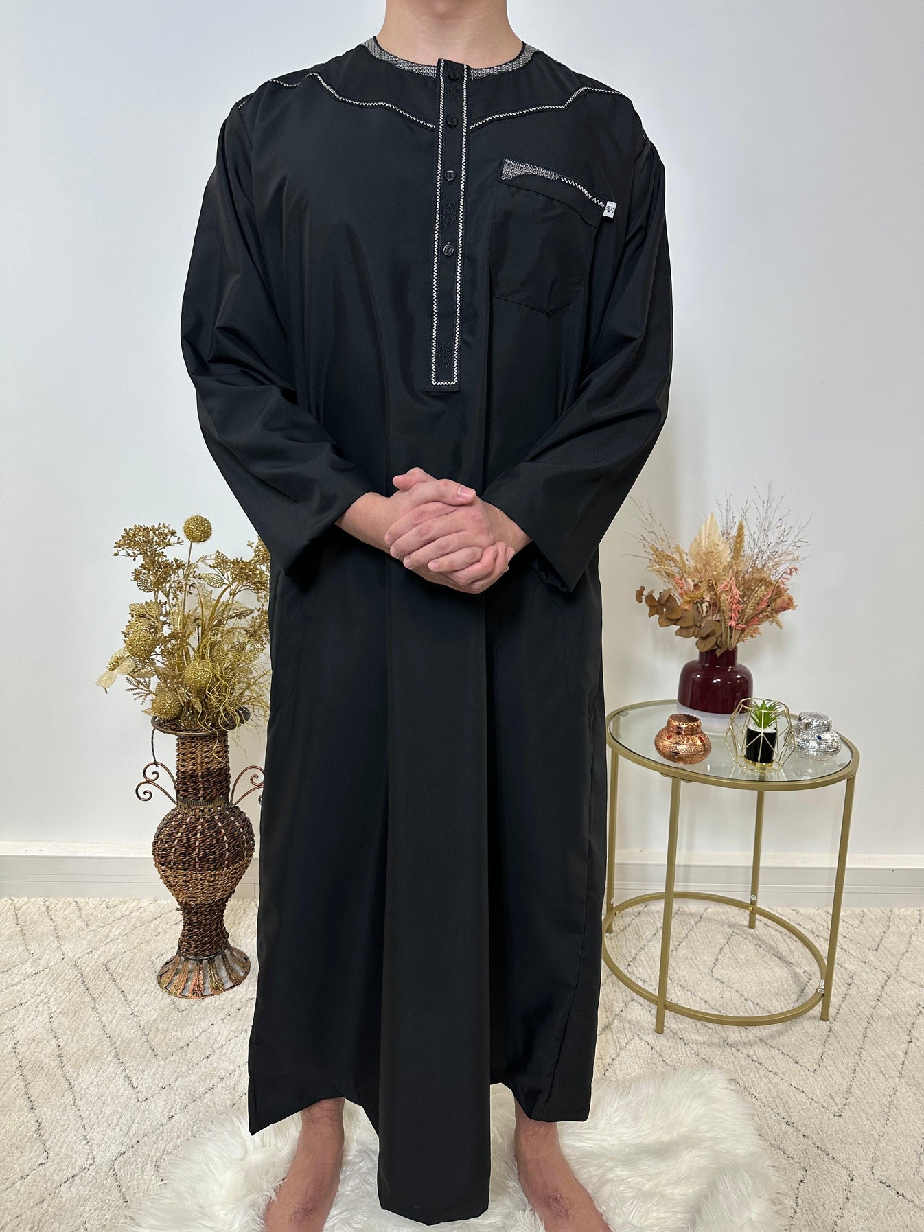 Qamis Premium long sleeves - Black – My Qamis Homme